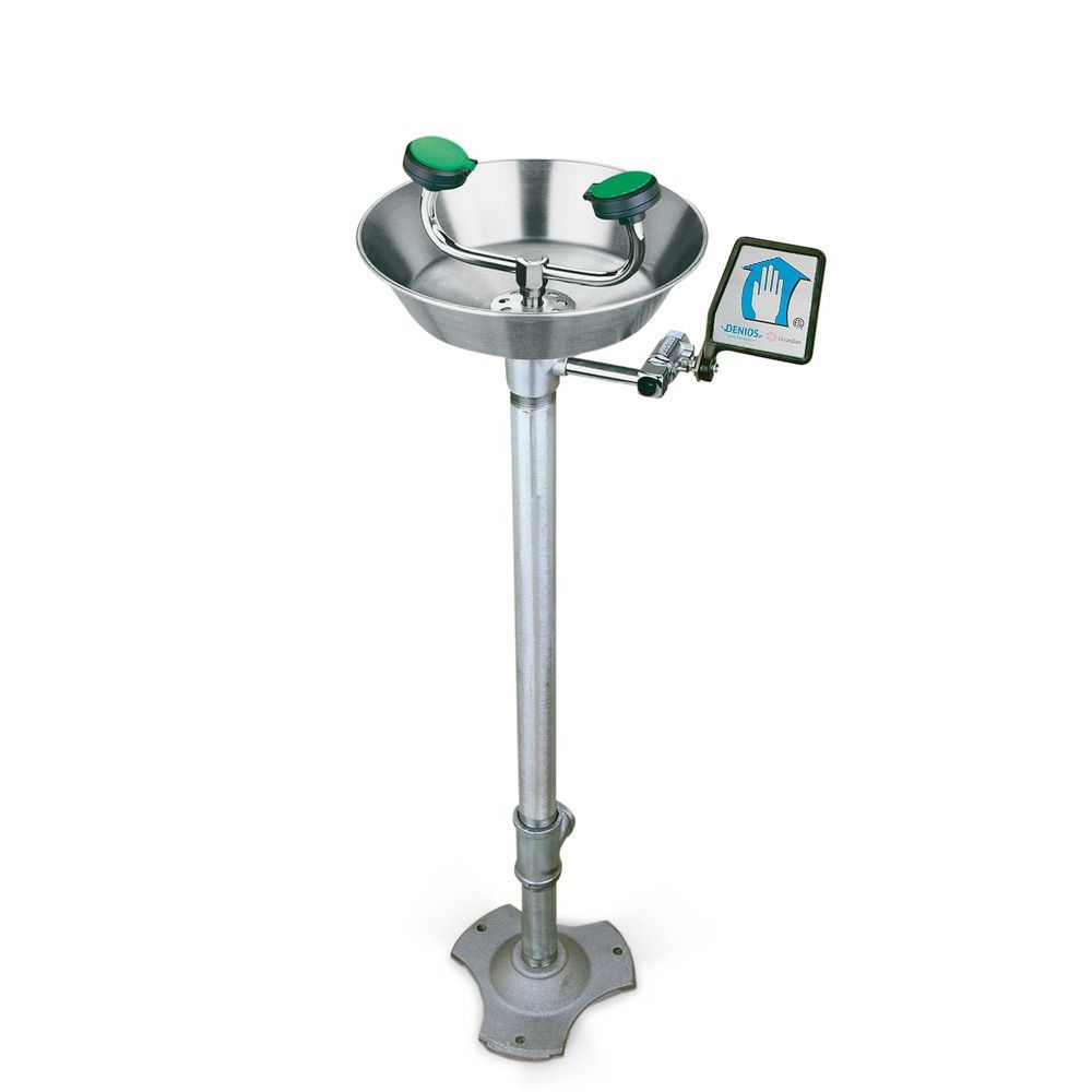 Augendusche G 1760, mit Edelstahlbecken, zur Bodenbefestigung, grün ...