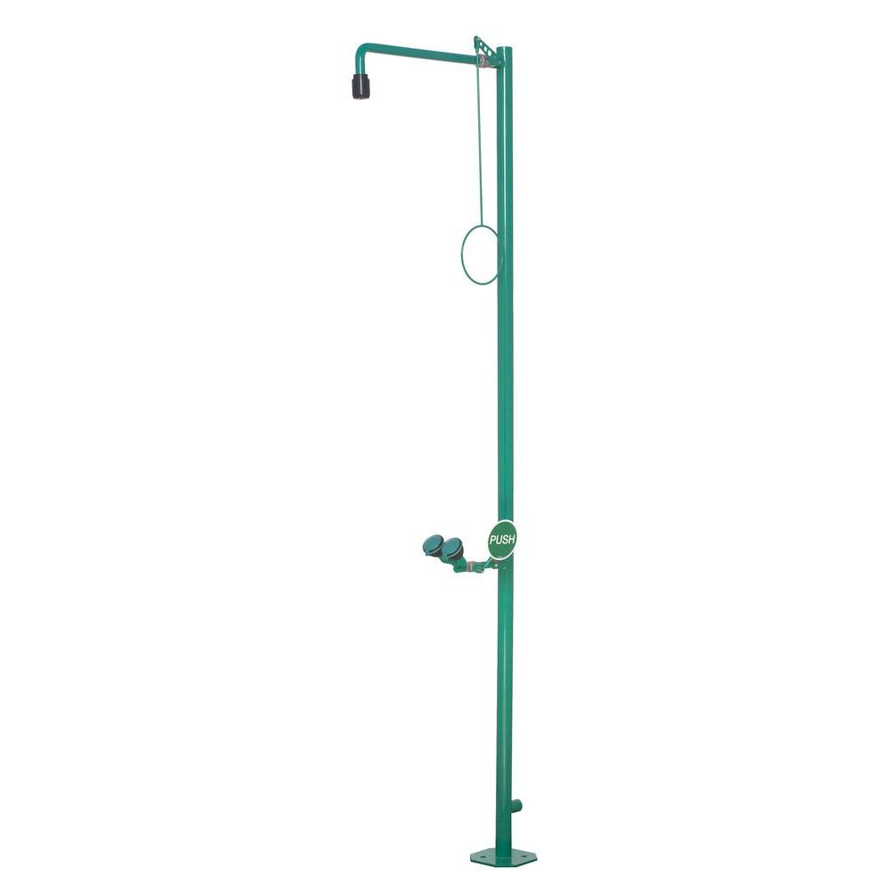 Körper-Notdusche mit Augendusche, grün, DVGW-Zulassung einfach online ...