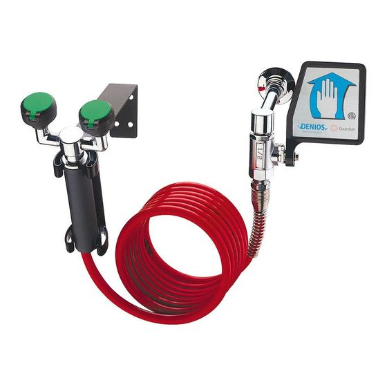 Augendusche G 5014, zur Wandbefestigung, mit 2 Sprühköpfen, 3,5 m ...