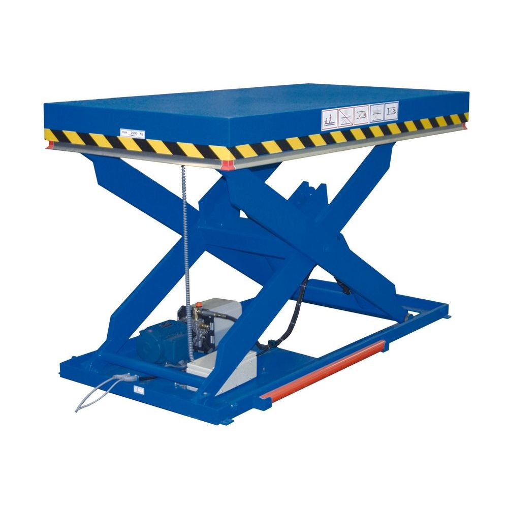 Hubtisch HTE 3-500, mit Einzelschere aus Flachstahl, 125 x 80 cm, 500 ...